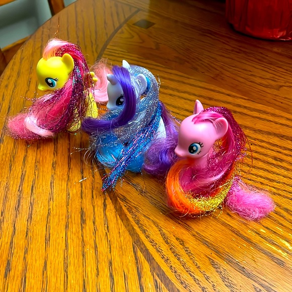 Hasbro | Toys | 3x My Little Pony G4 Tinsel Hair 20 Mlp Toy Ponies ...